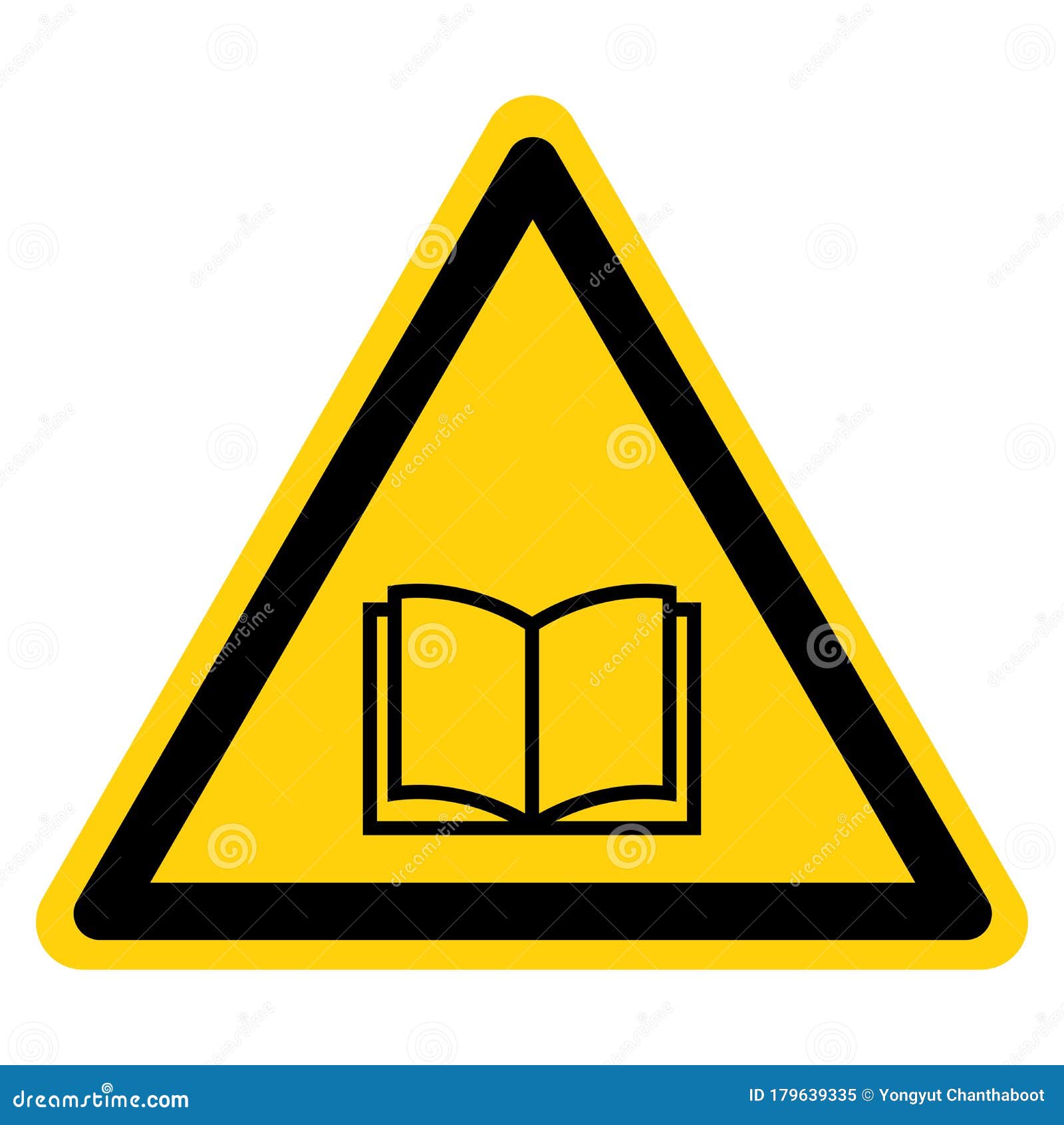 Warning No Read a Book Sign,Vector Illustration, Isolate on White ...