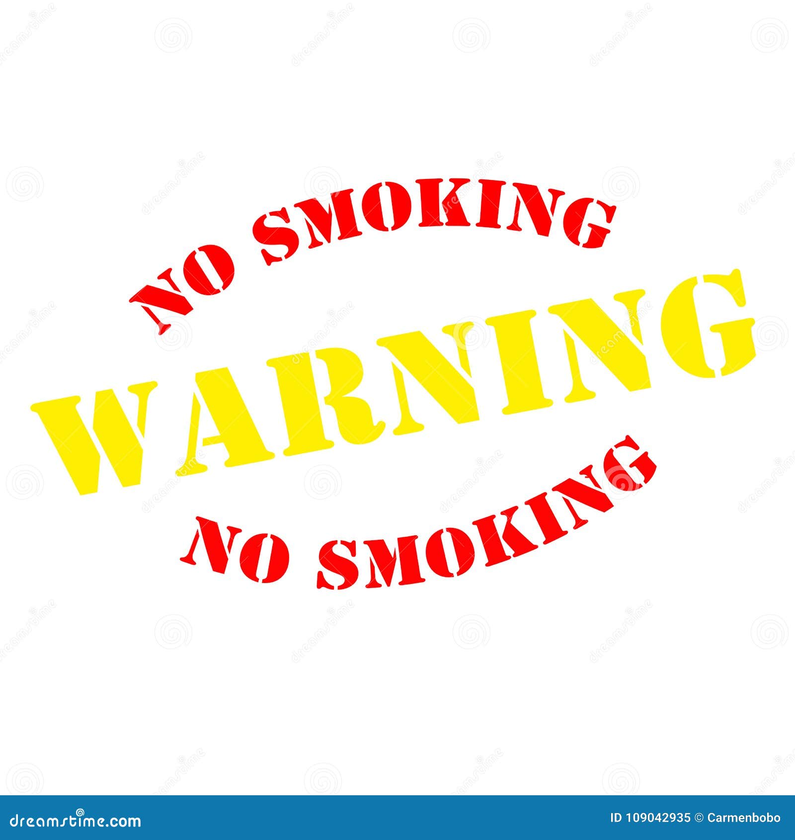 Warning no smoking stock illustration. Illustration of stamp - 109042935