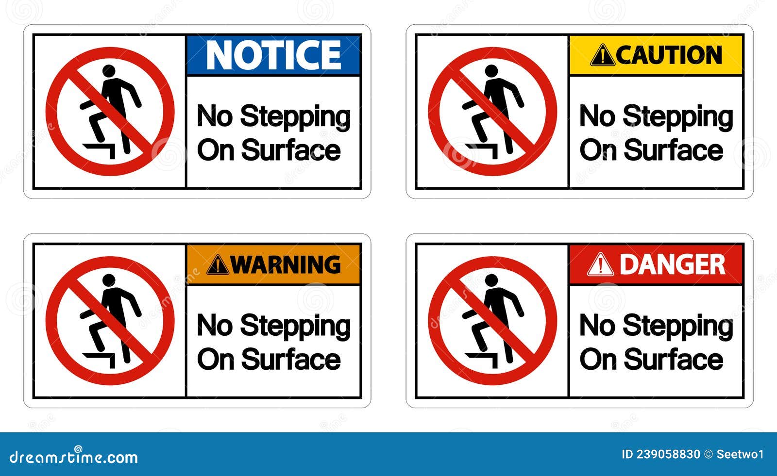 Warning No Stepping On Surface Symbol Sign, Vector Illustration ...