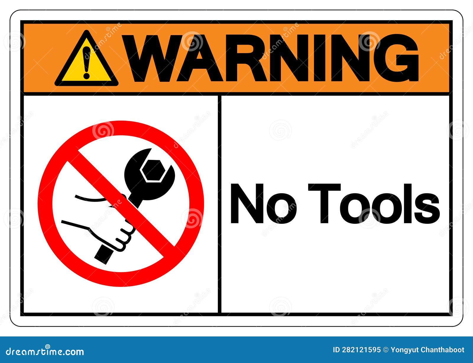 Warning No Tools Symbol Sign, Vector Illustration, Isolate on White ...