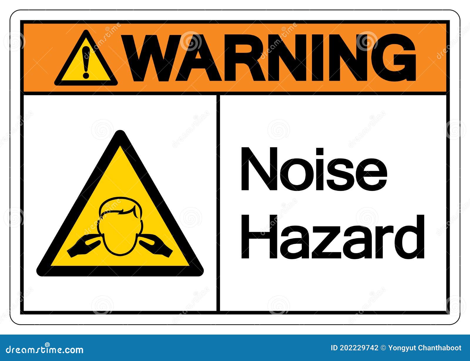 Warning Noise Hazard Symbol Sign, Vector Illustration, Isolate on White ...