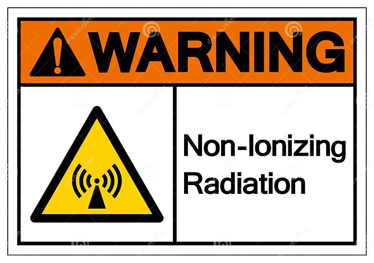 Warning Non-Ionizing Radiation Symbol, Vector Illustration, Isolate on ...