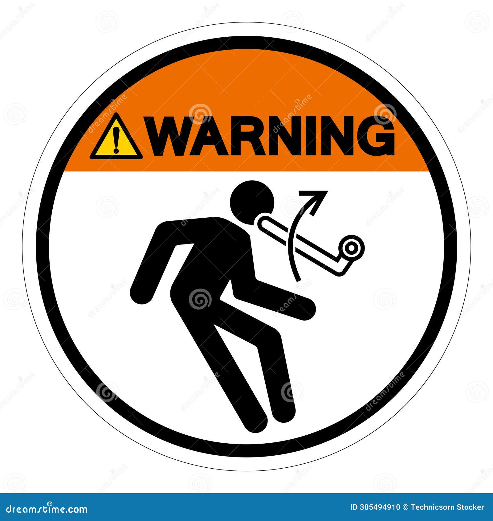 Warning Object Bumps of Face Hazard Symbol Sign, Vector Illustration ...