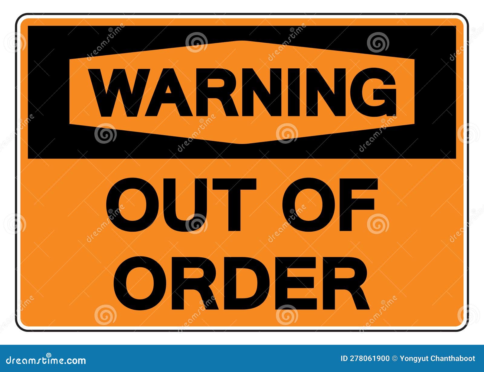 Warning Out Of Oder Symbol Sign,Vector Illustration, Isolate On White ...