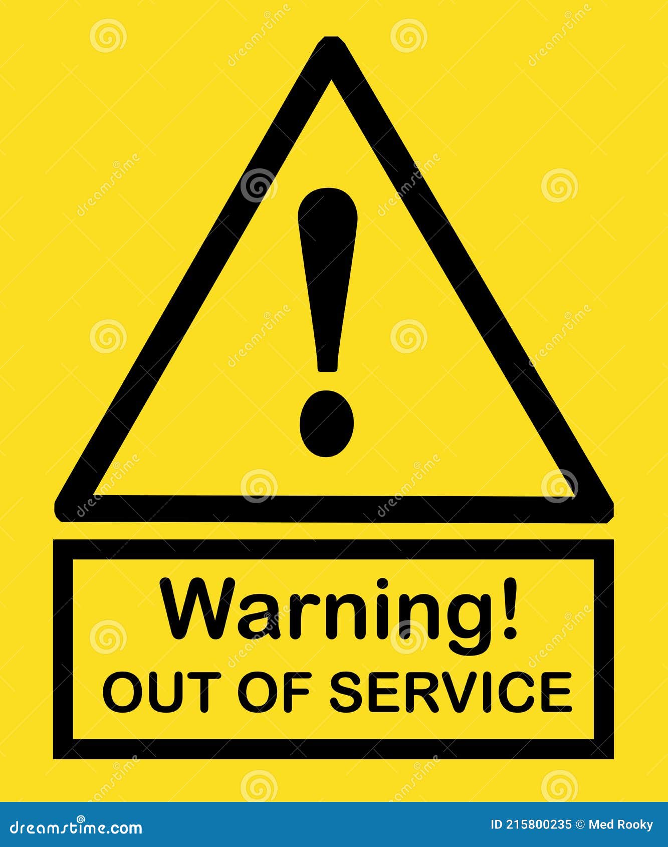 Warning! Out of Order Banner Text Stock Illustration - Illustration of ...