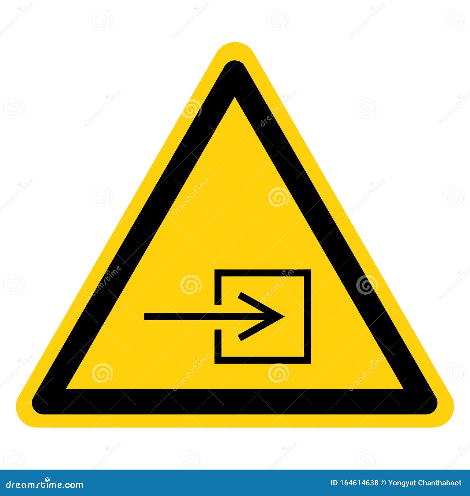 Warning Output Exit Non-Electrical Symbol Sign, Vector Illustration ...
