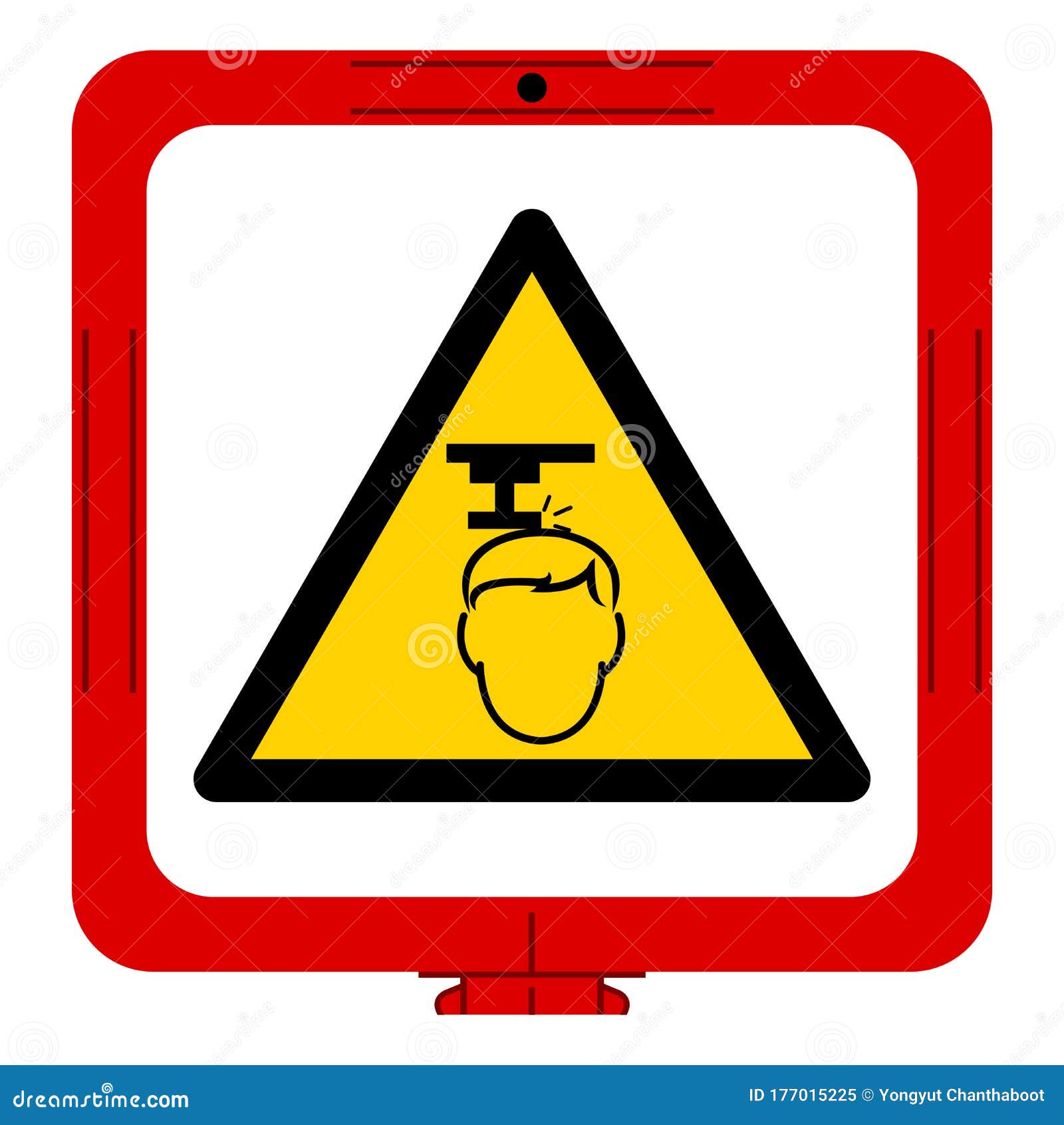 Warning Overhead Hazard Symbol, Vector Illustration, Isolate on White ...