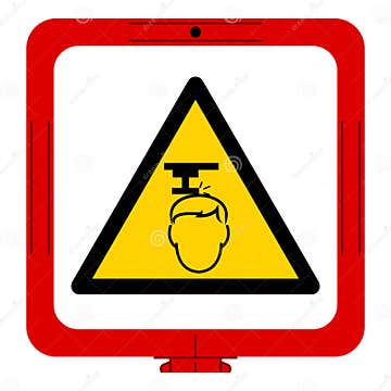 Warning Overhead Hazard Symbol, Vector Illustration, Isolate on White ...