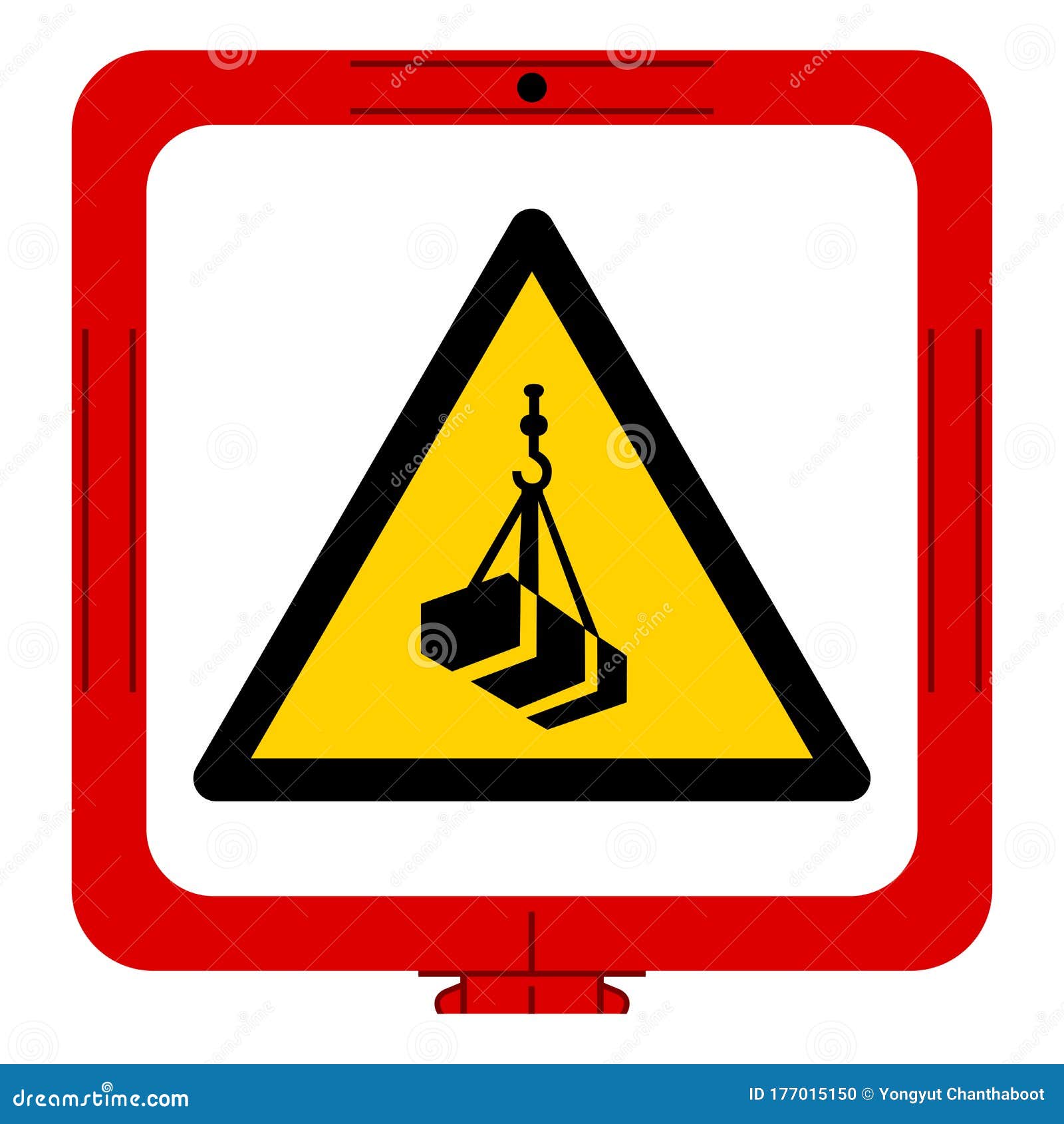 Warning Overhead Load Symbol, Vector Illustration, Isolated On White ...