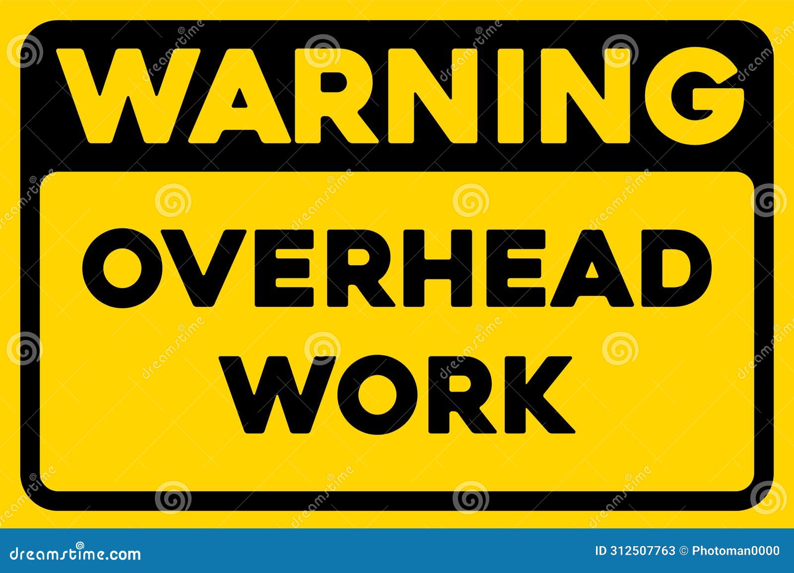 Warning Overhead Load Symbol, Vector Illustration, Isolated On White ...