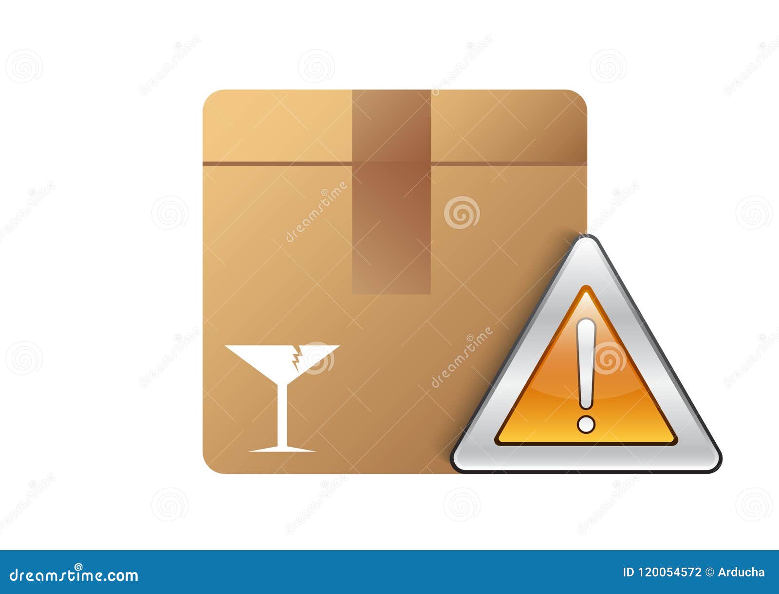 Warning packing stock vector. Illustration of warning - 120054572