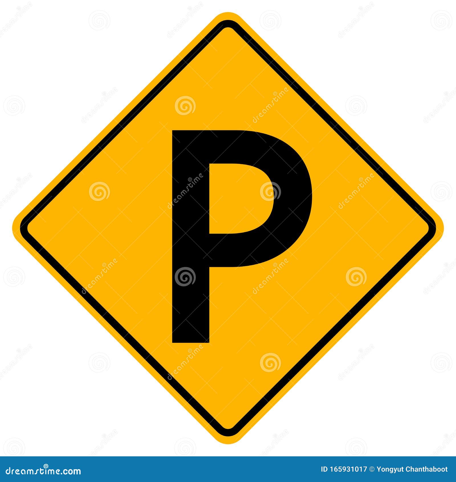 Warning Parking Symbol Sign,Vector Illustration, Isolate on White ...
