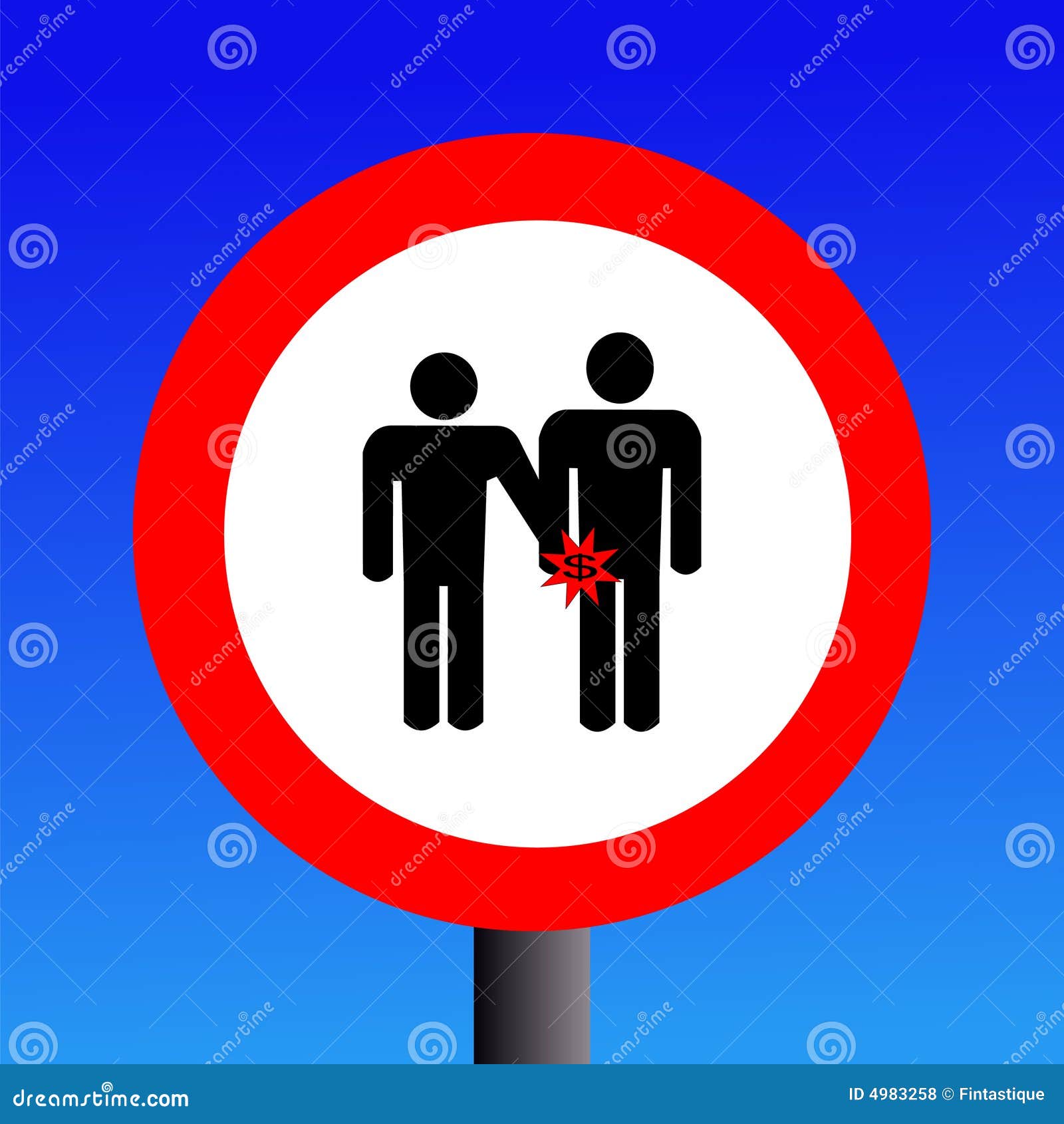 Warning pickpockets sign stock vector. Illustration of threat - 4983258