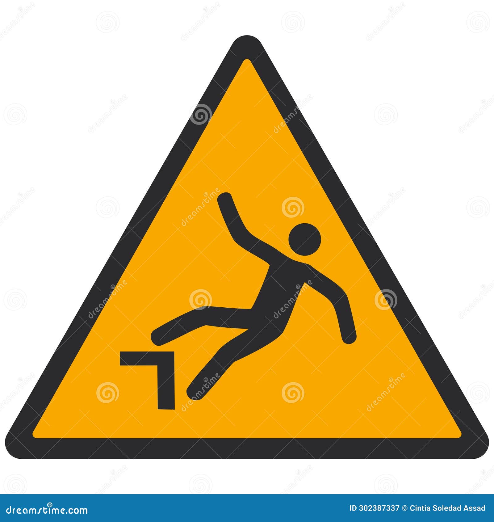 WARNING PICTOGRAM, RISK of FALLING ISO 7010 - W008 Stock Vector ...