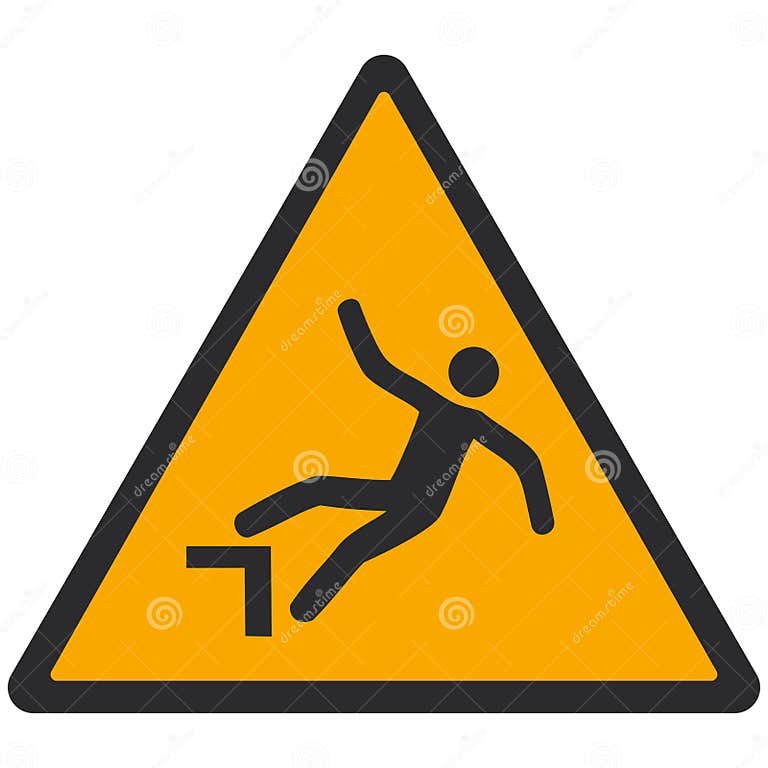 WARNING PICTOGRAM, RISK of FALLING ISO 7010 - W008 Stock Vector ...