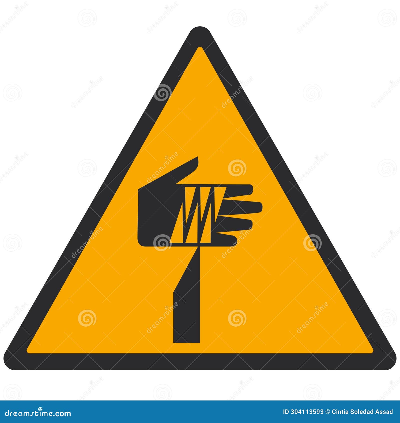 WARNING PICTOGRAM, SHARP ELEMENT ISO 7010 - W022 Cartoon Vector ...