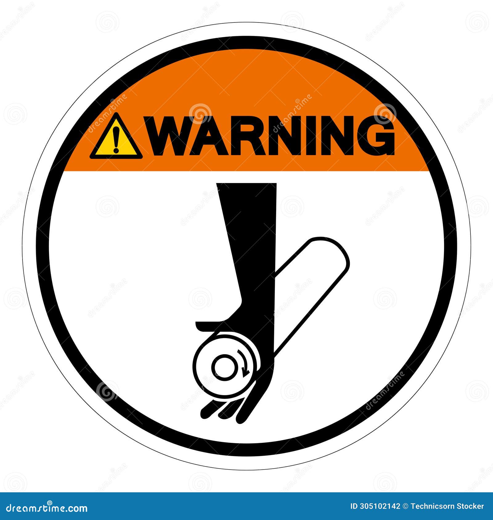 Warning Pinch Point Symbol Sign, Vector Illustration, Isolate on White ...