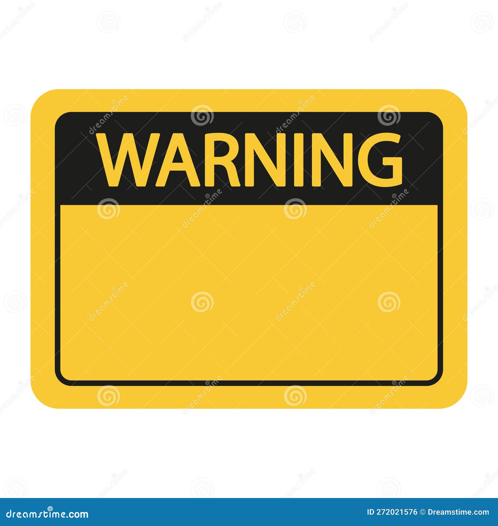 Warning Plaque for Web Advertising Design. Advertising on Yellow ...