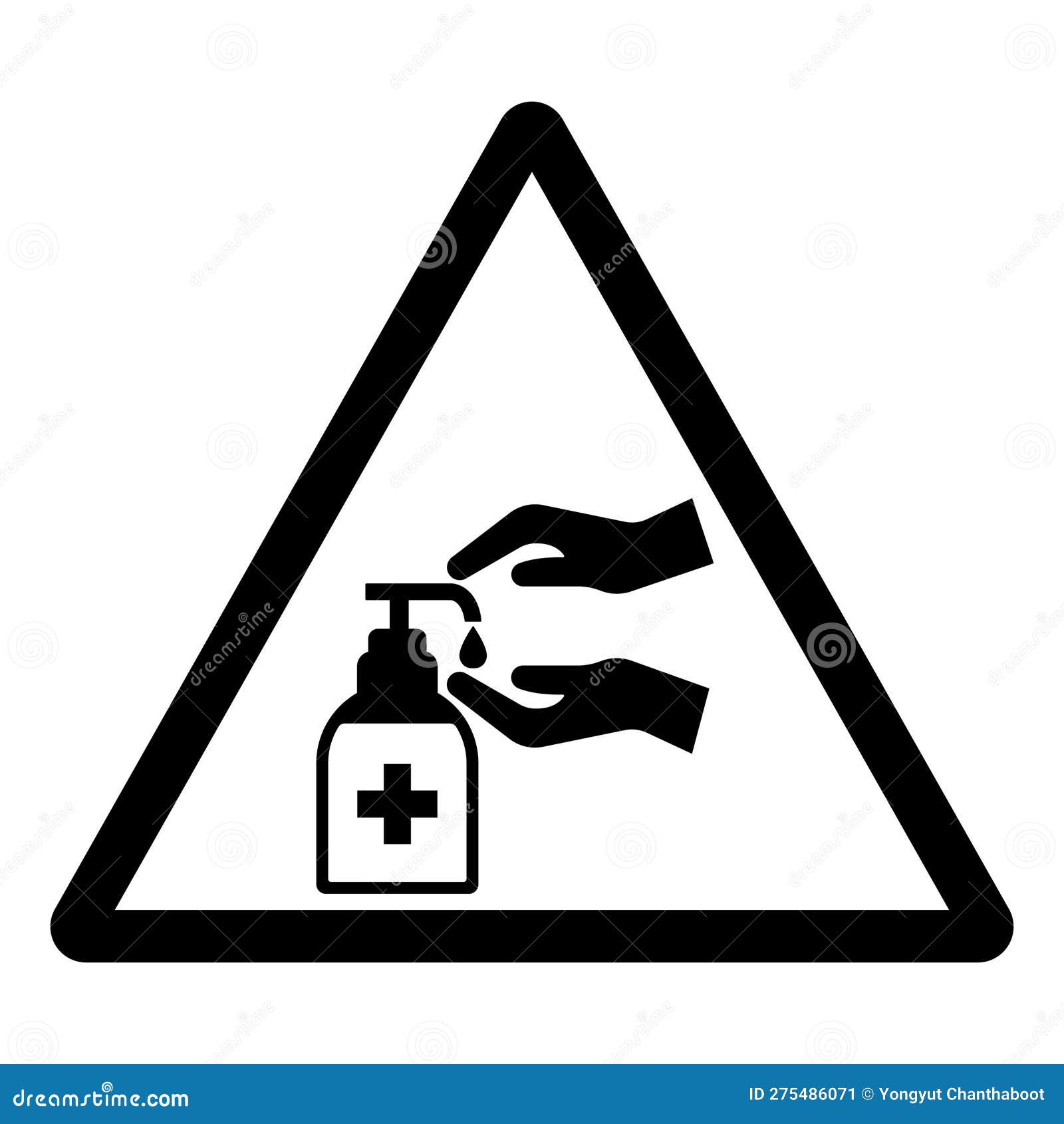 Warning Please Use Hand Sanitizer Symbol Sign, Vector Illustration ...