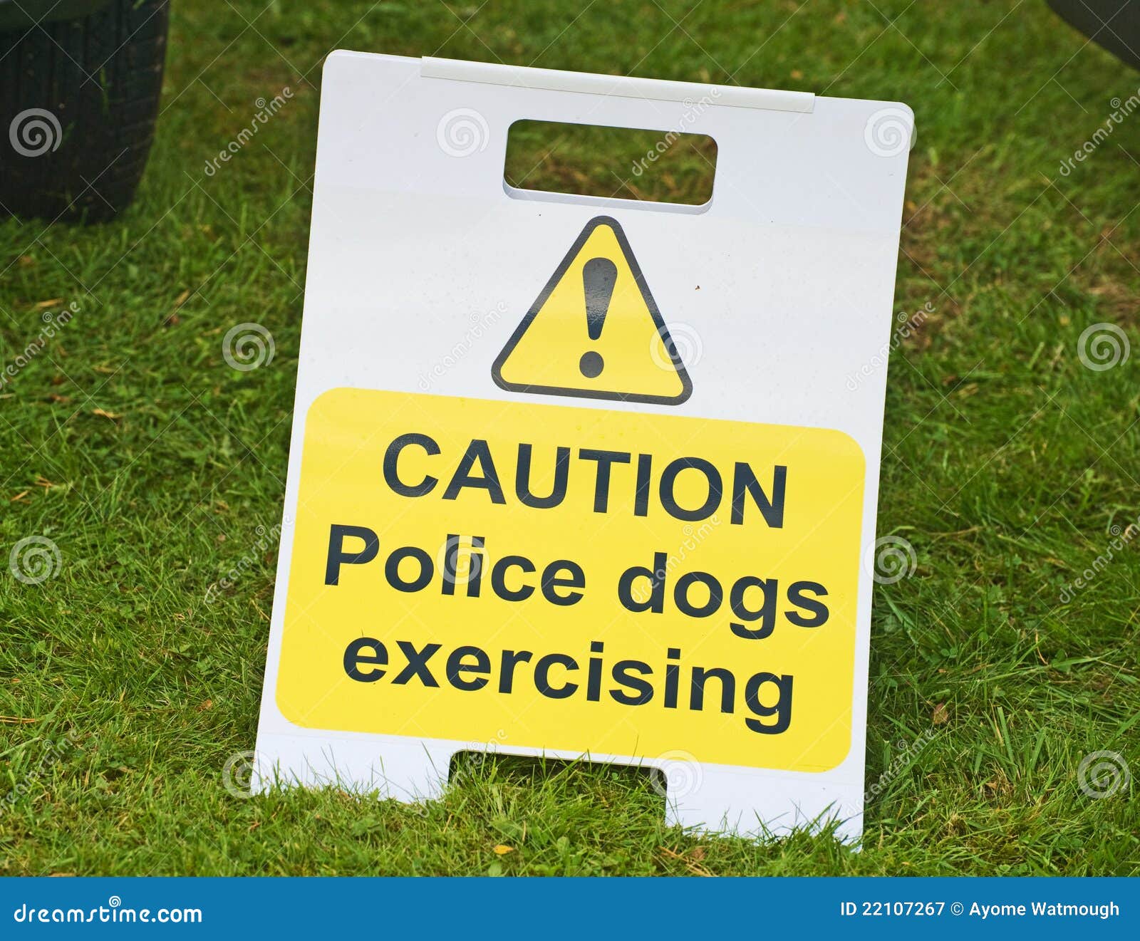 Warning about police dogs. stock image. Image of shepherd - 22107267