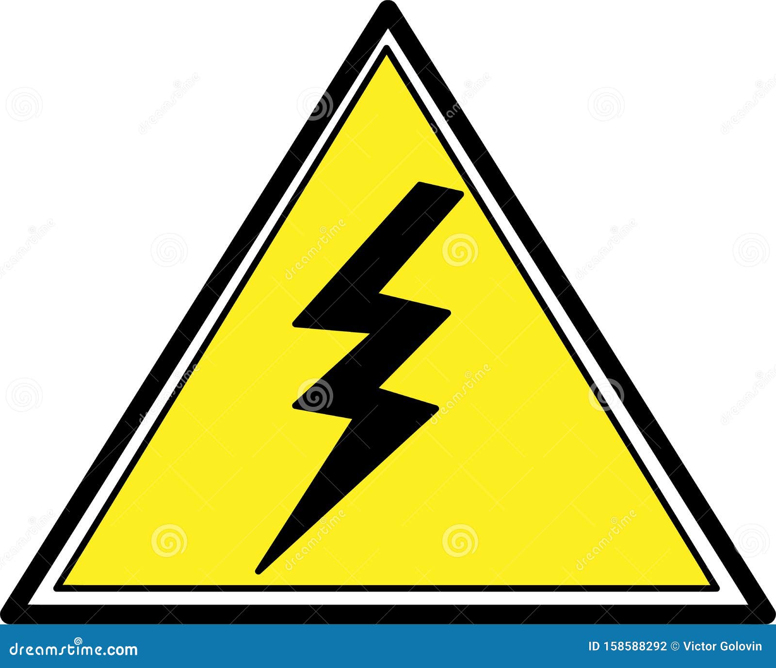 Power Outage, Warning Poster in Yellow and Black Triangular Icon of ...