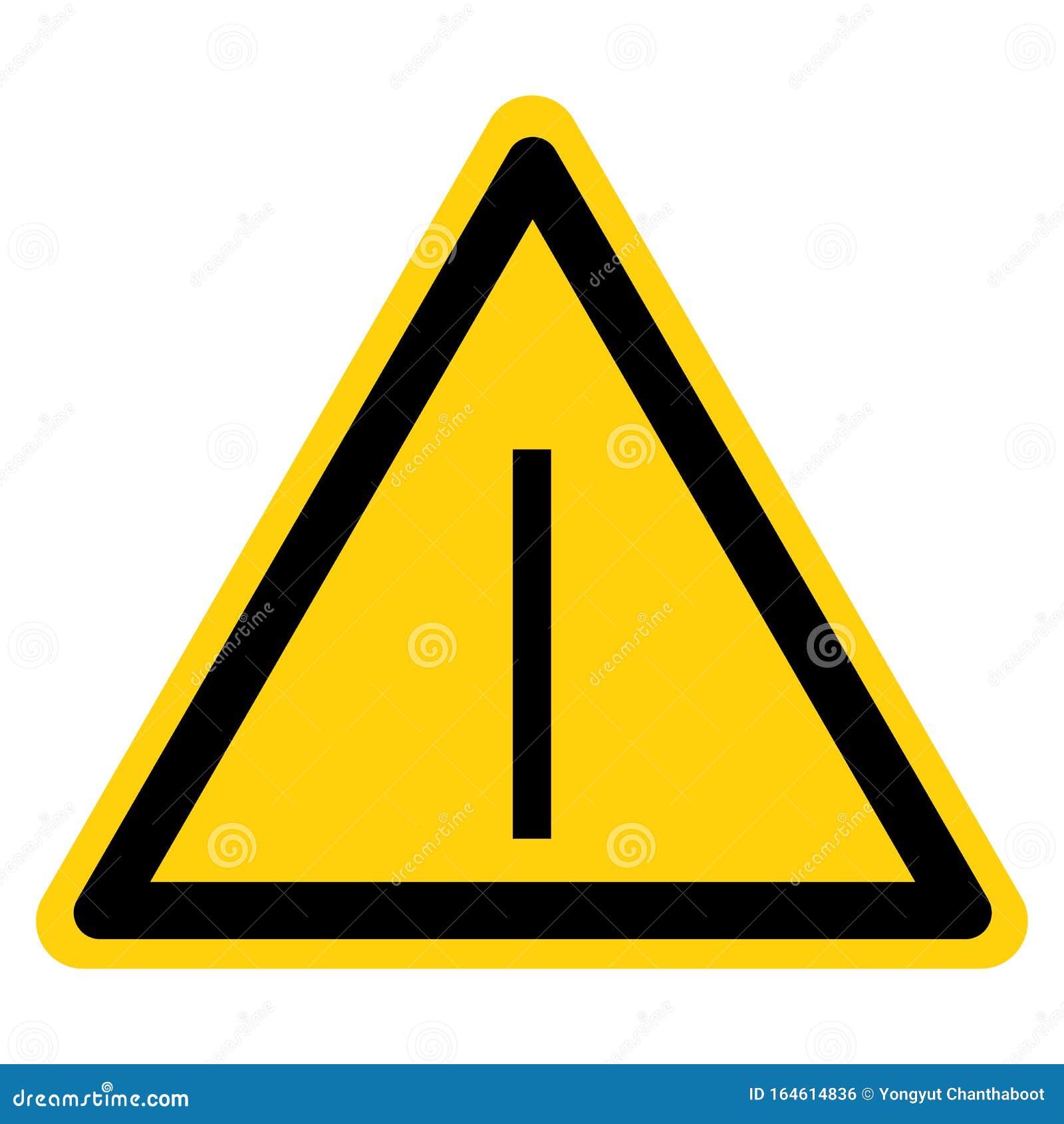 Warning on Power Symbol Sign, Vector Illustration, Isolate on White ...