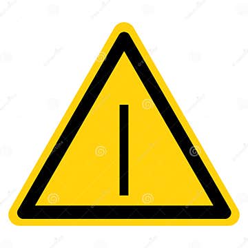 Warning on Power Symbol Sign, Vector Illustration, Isolate on White ...