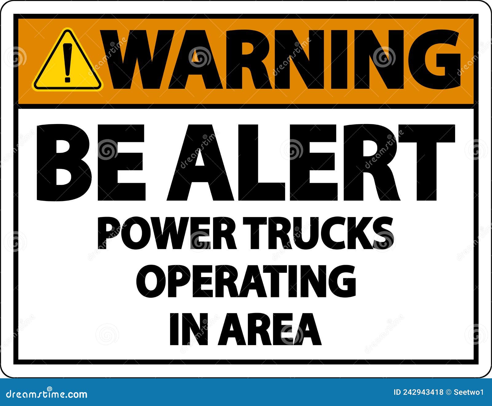 Warning Power Tool Hazard Symbol Sign, Vector Illustration, Isolate On ...