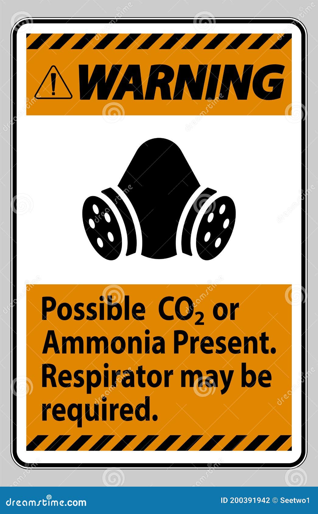 Warning Ammonia Symbol Sign, Vector Illustration, Isolated On White ...