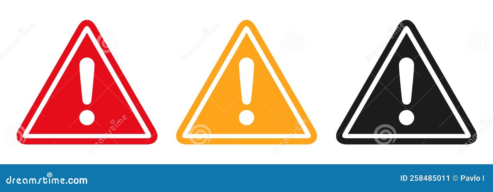 Warning, Precaution, Attention, Alert Icon, Set Exclamation Mark in ...