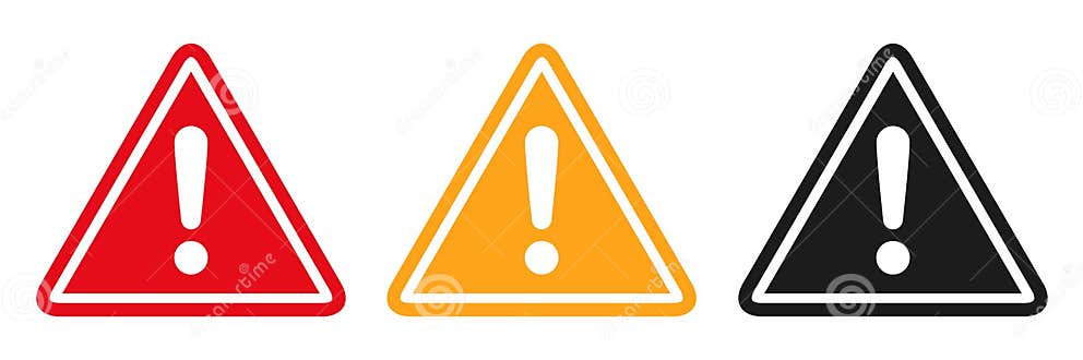 Warning, Precaution, Attention, Alert Icon, Set Exclamation Mark in ...