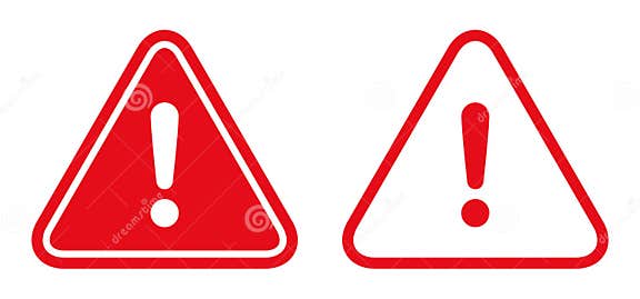 Warning, Precaution, Attention, Alert Icon, Set Red Exclamation Mark in ...