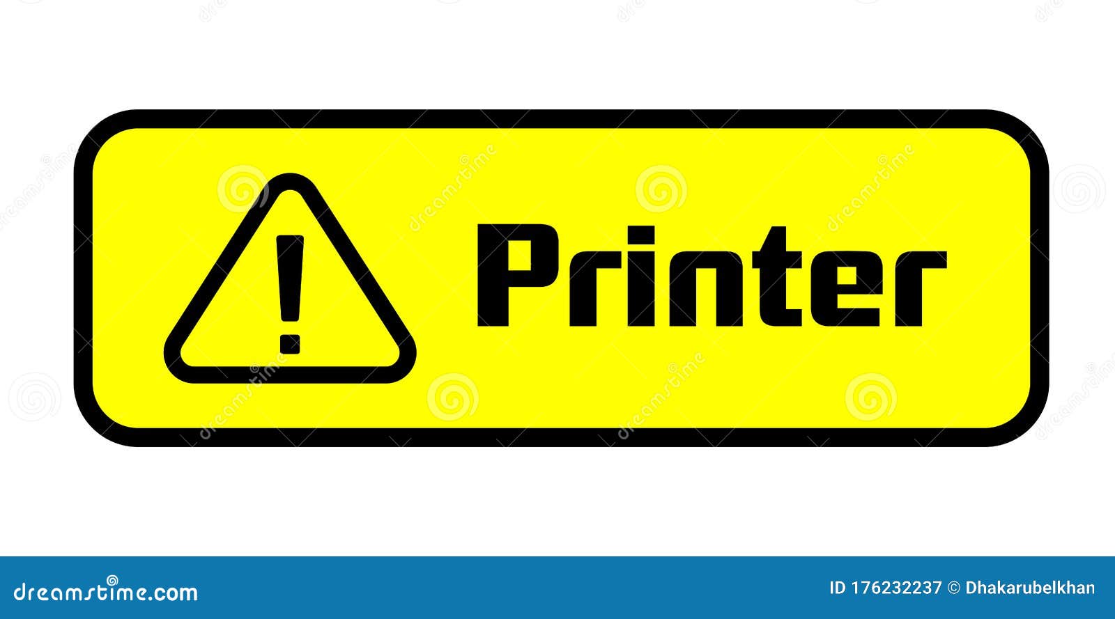 Warning Printer Power Socket Warning Labels Cartoon Vector ...