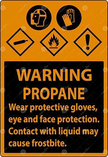 Warning Propane Flammable Gas PPE GHS Sign Stock Vector - Illustration ... Warning Propane Flammable Gas PPE GHS Sign Stock Vector - Illustration ...