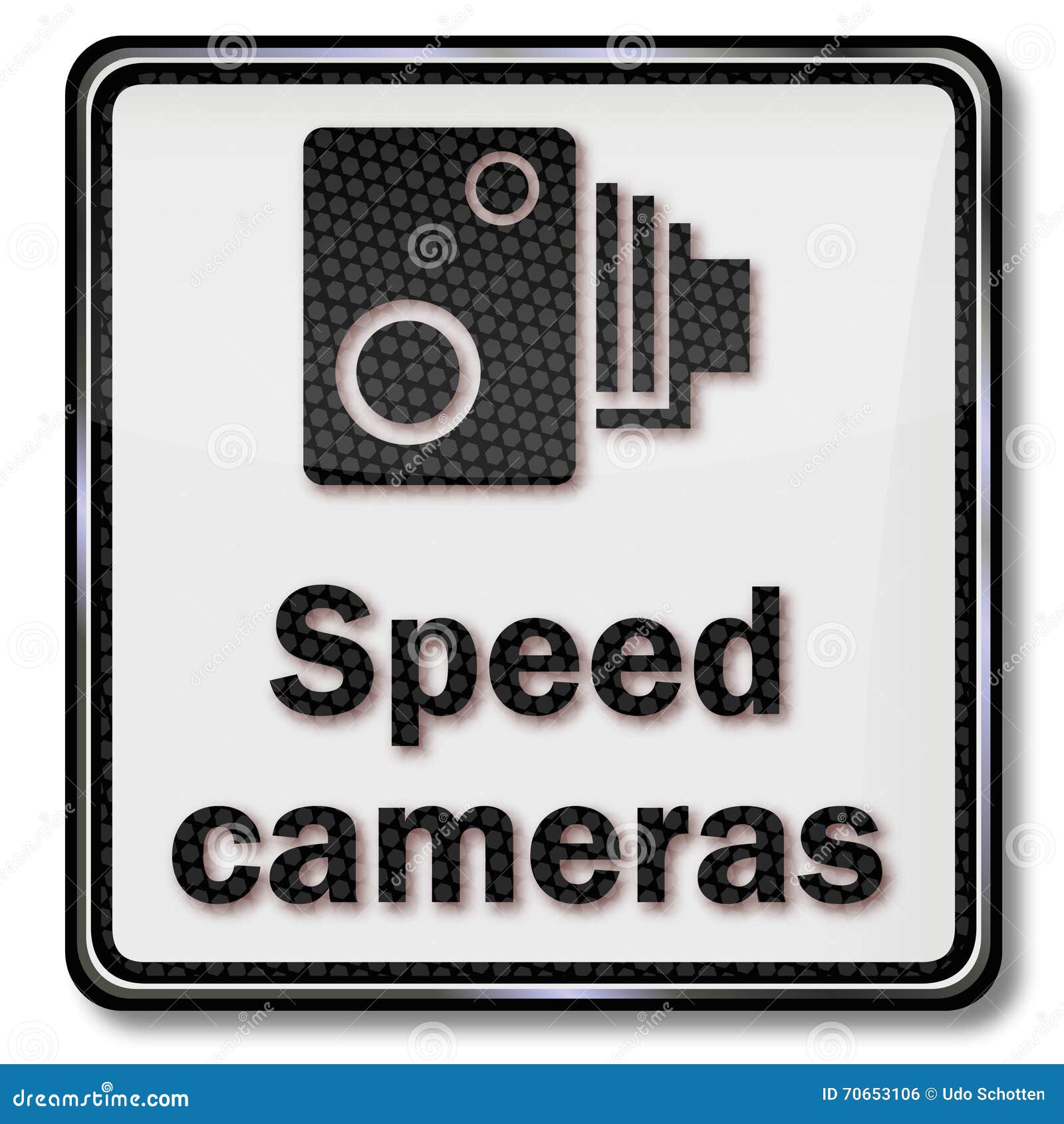 Warning Radar Surveillance and Speed Cameras Stock Vector ...