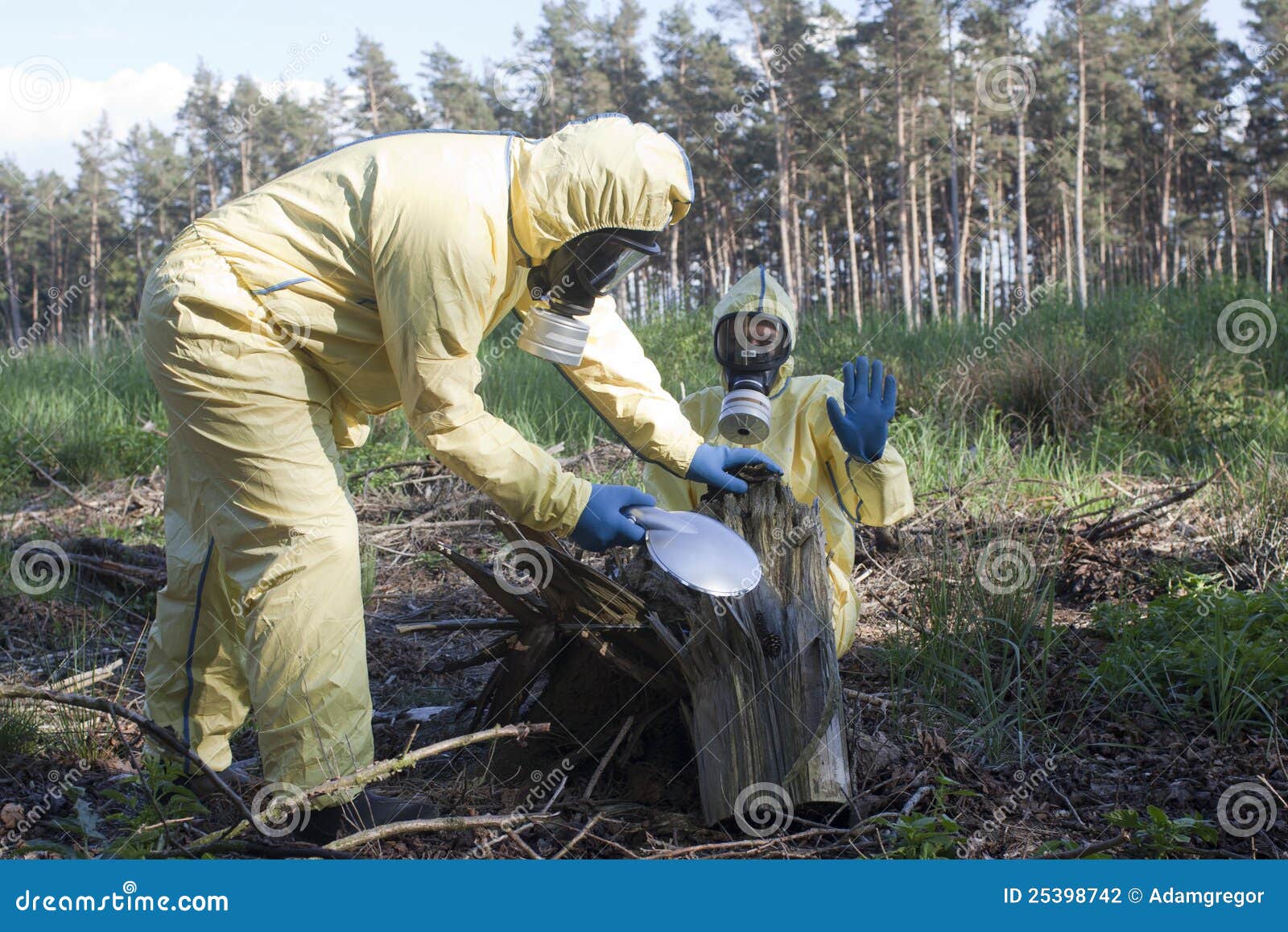 Warning about Radiation in Forest Stock Photo - Image of nuclear ...