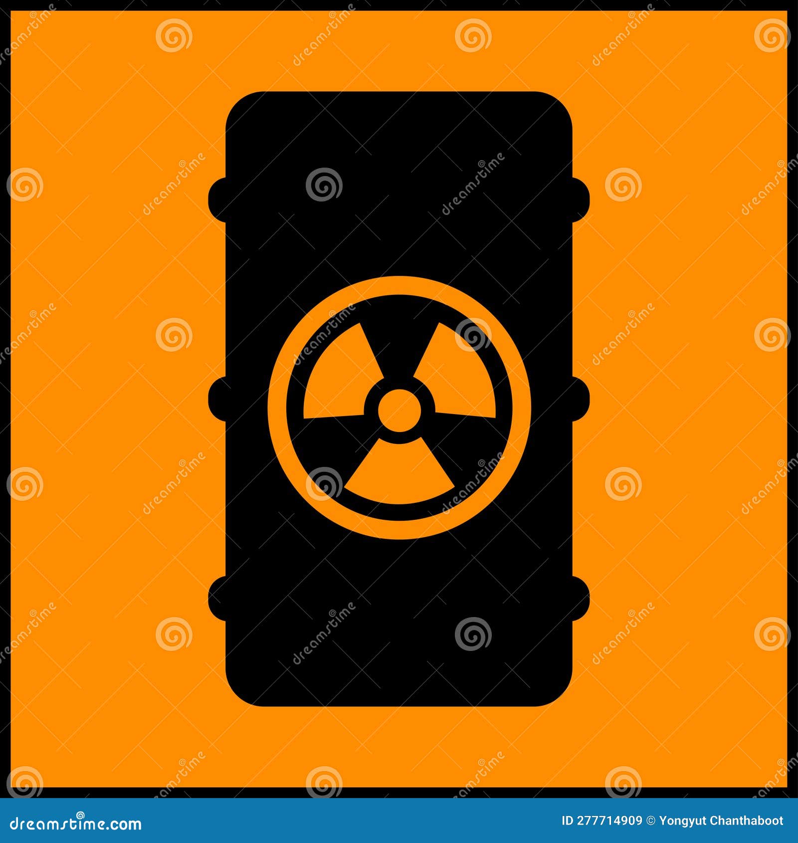 Warning Radioactive Area Symbol Sign, Vector Illustration, Isolate on ...