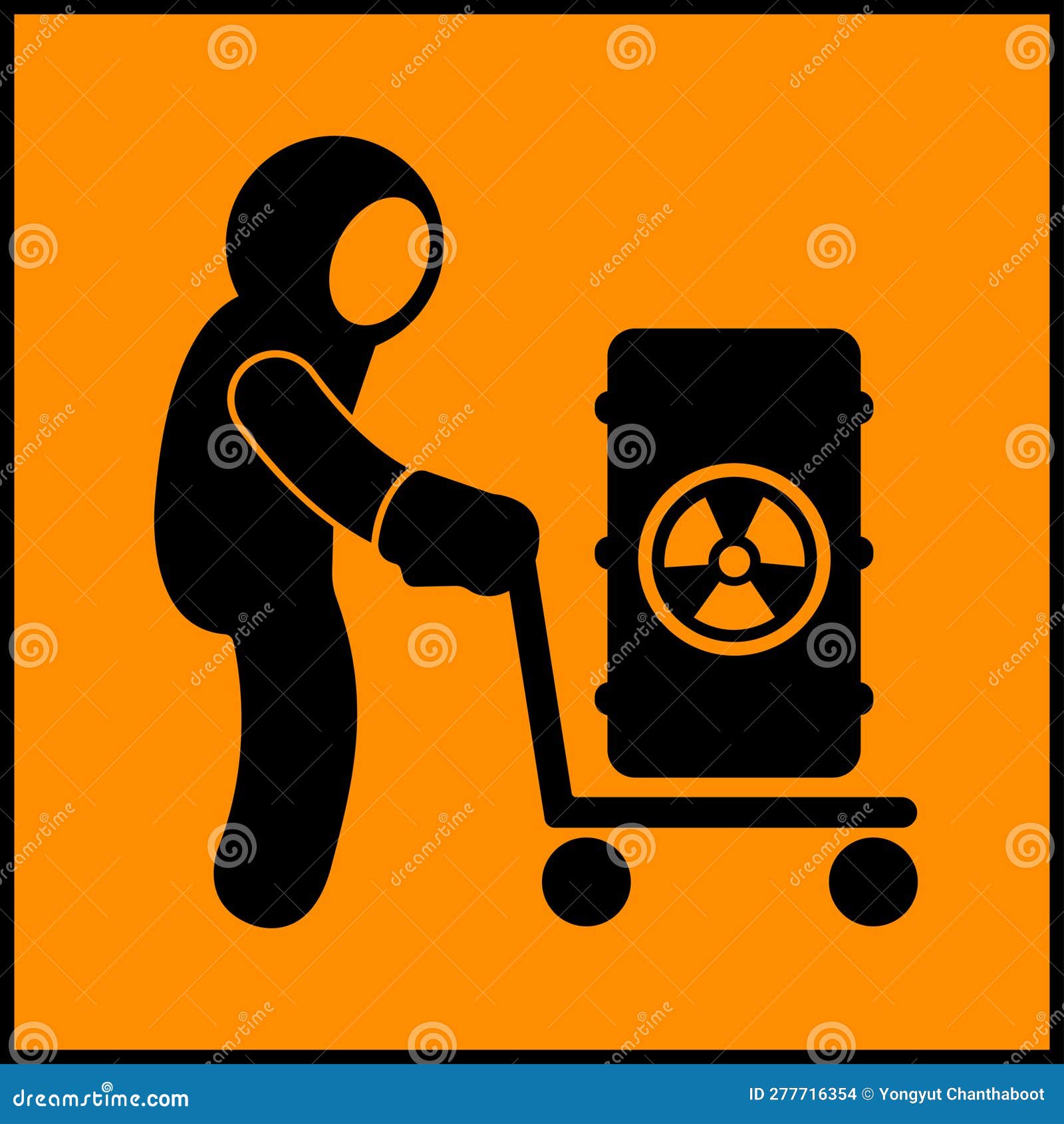 Warning Radioactive Area Symbol Sign, Vector Illustration, Isolate on ...