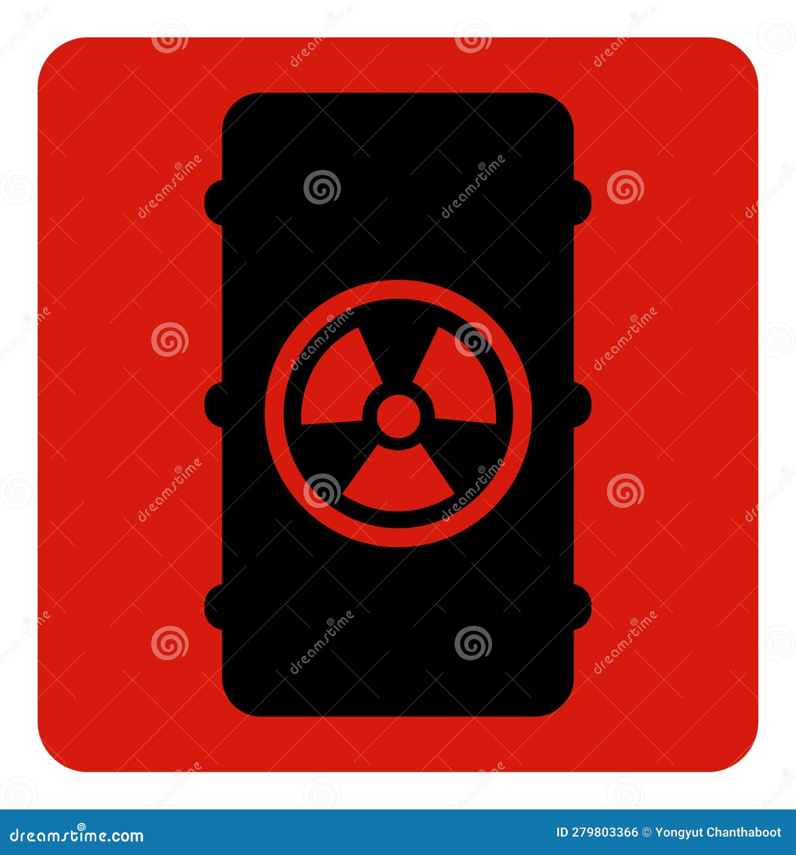 Warning Radioactive Area Symbol Sign, Vector Illustration, Isolate on ...