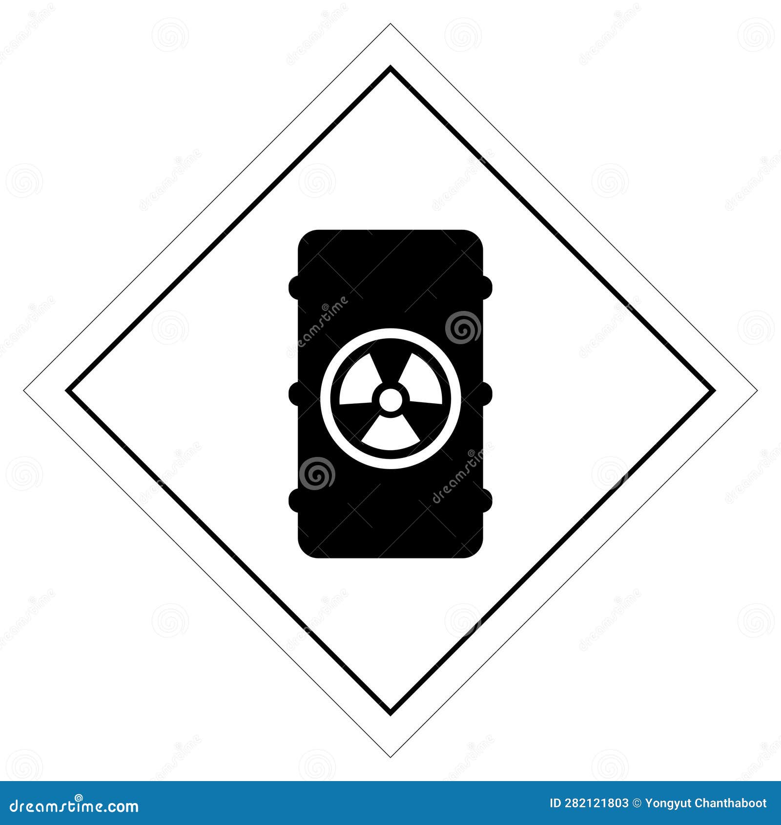 Warning Radioactive Area Symbol Sign, Vector Illustration, Isolate on ...