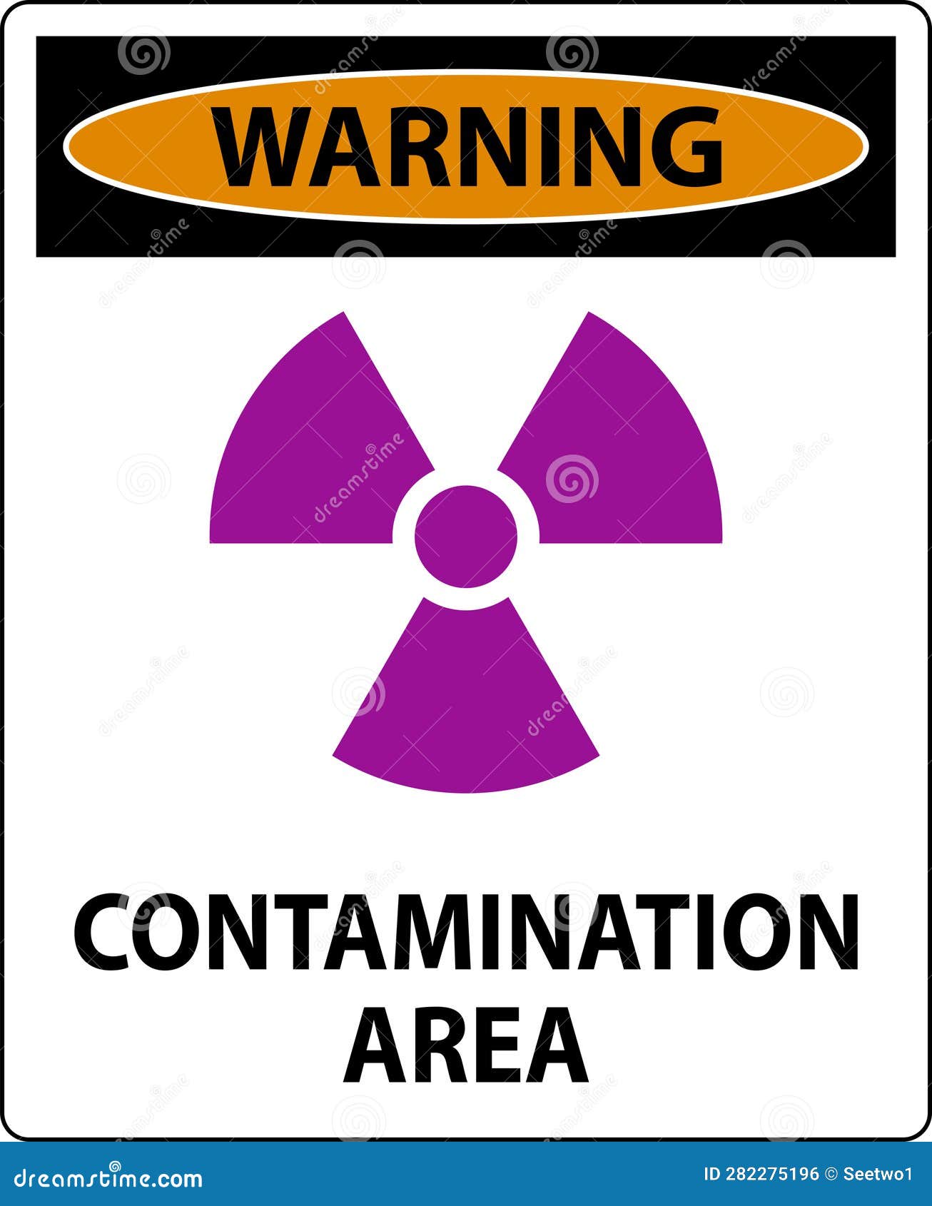 Warning Radioactive Materials Sign Caution Contamination Area Stock ...