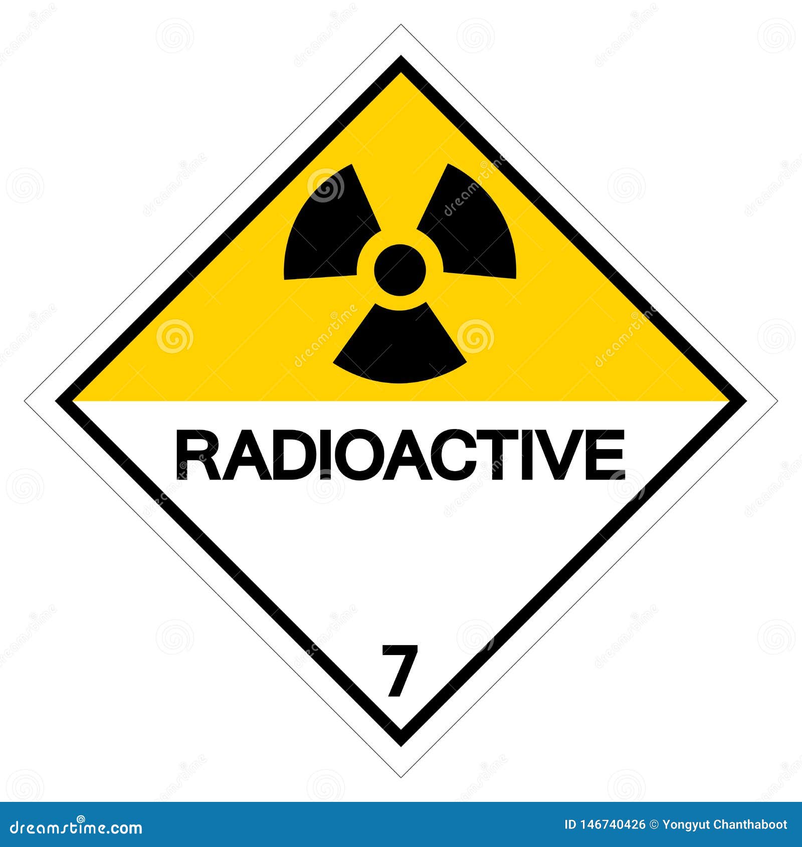 Warning Radioactive Symbol Sign, Vector Illustration, Isolate on White ...