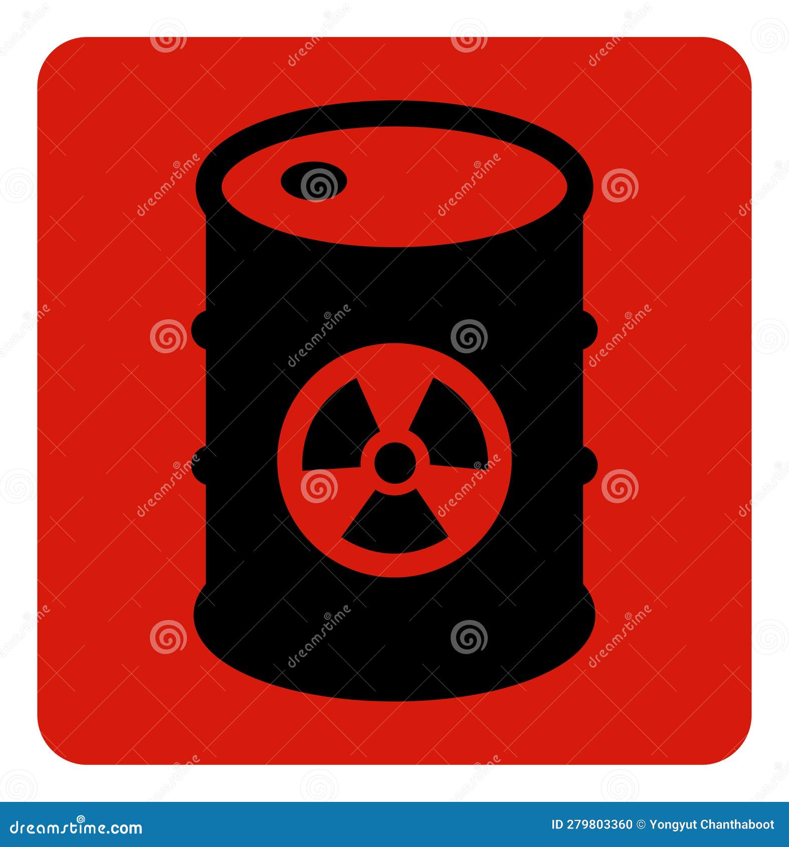 Warning Radioactive Symbol Sign, Vector Illustration, Isolate on White ...