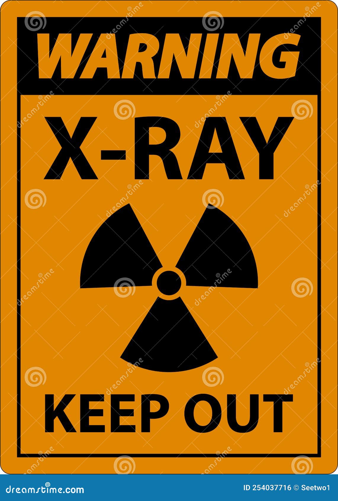 Warning X-Ray Keep Out Sign on White Background Stock Vector ...