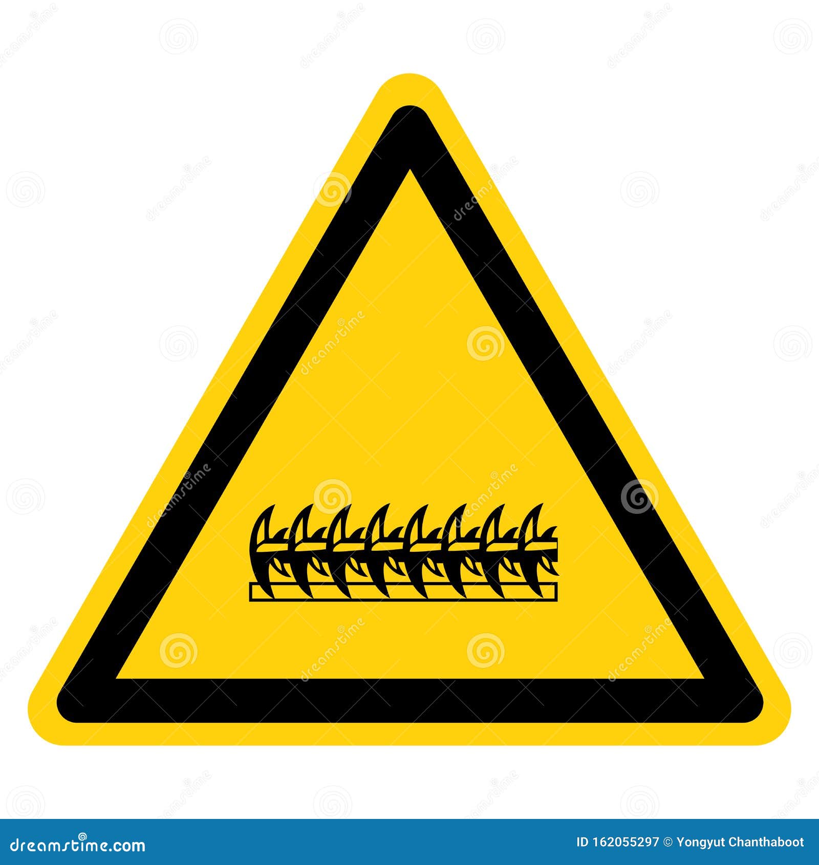 Warning Razor Wire Symbol Sign, Vector Illustration, Isolated on White ...