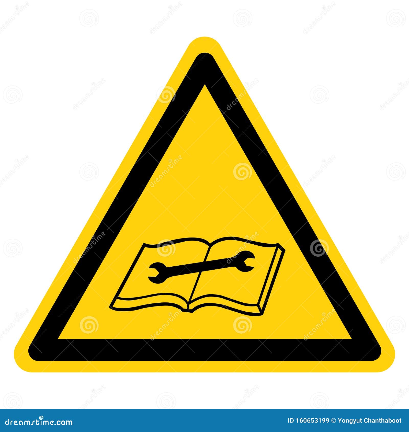 Warning Read Operator`s Manual Symbol Sign,Vector Illustration ...