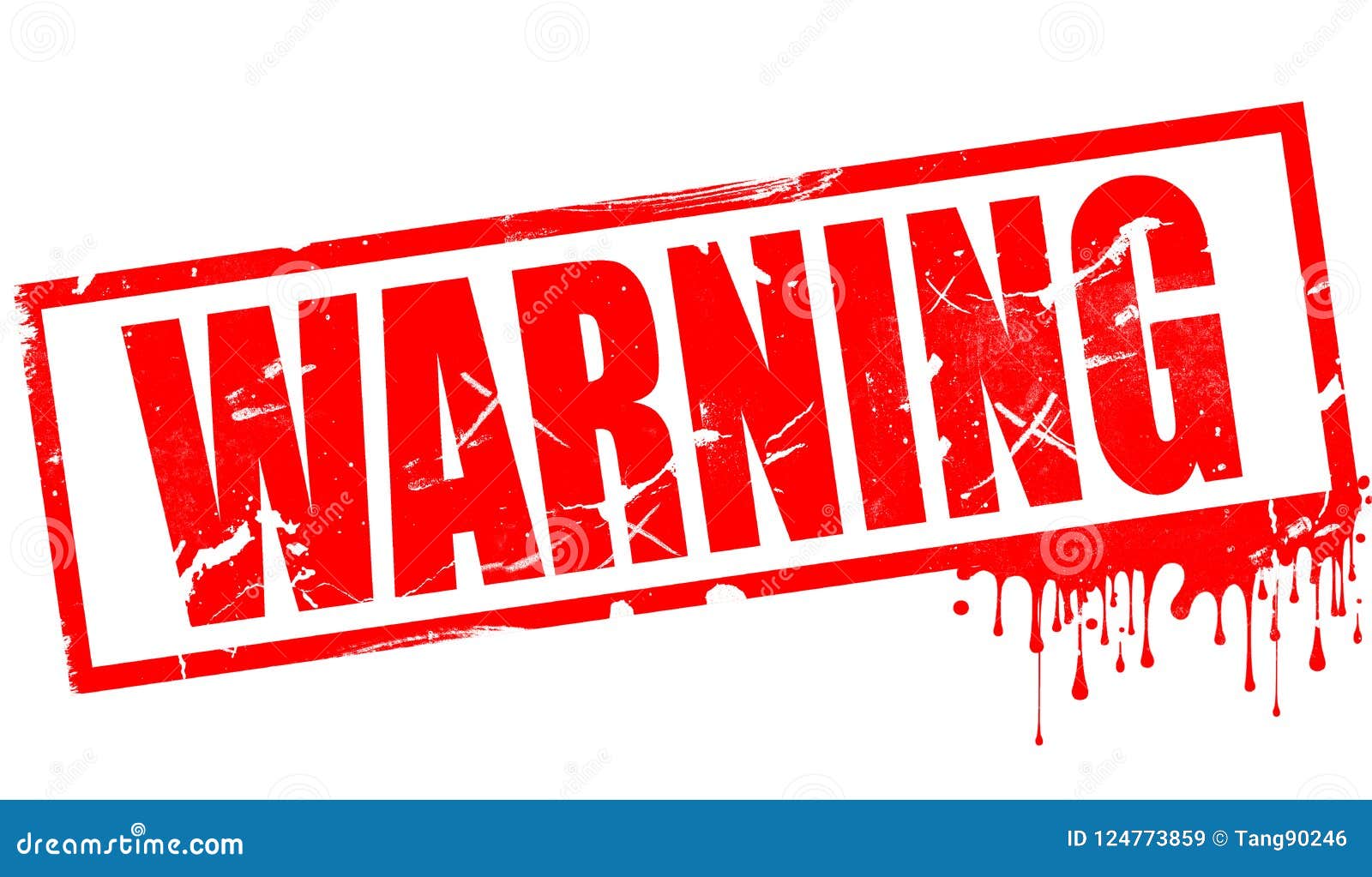 Warning Word in Red Ink Stamp Stock Illustration - Illustration of seal ...
