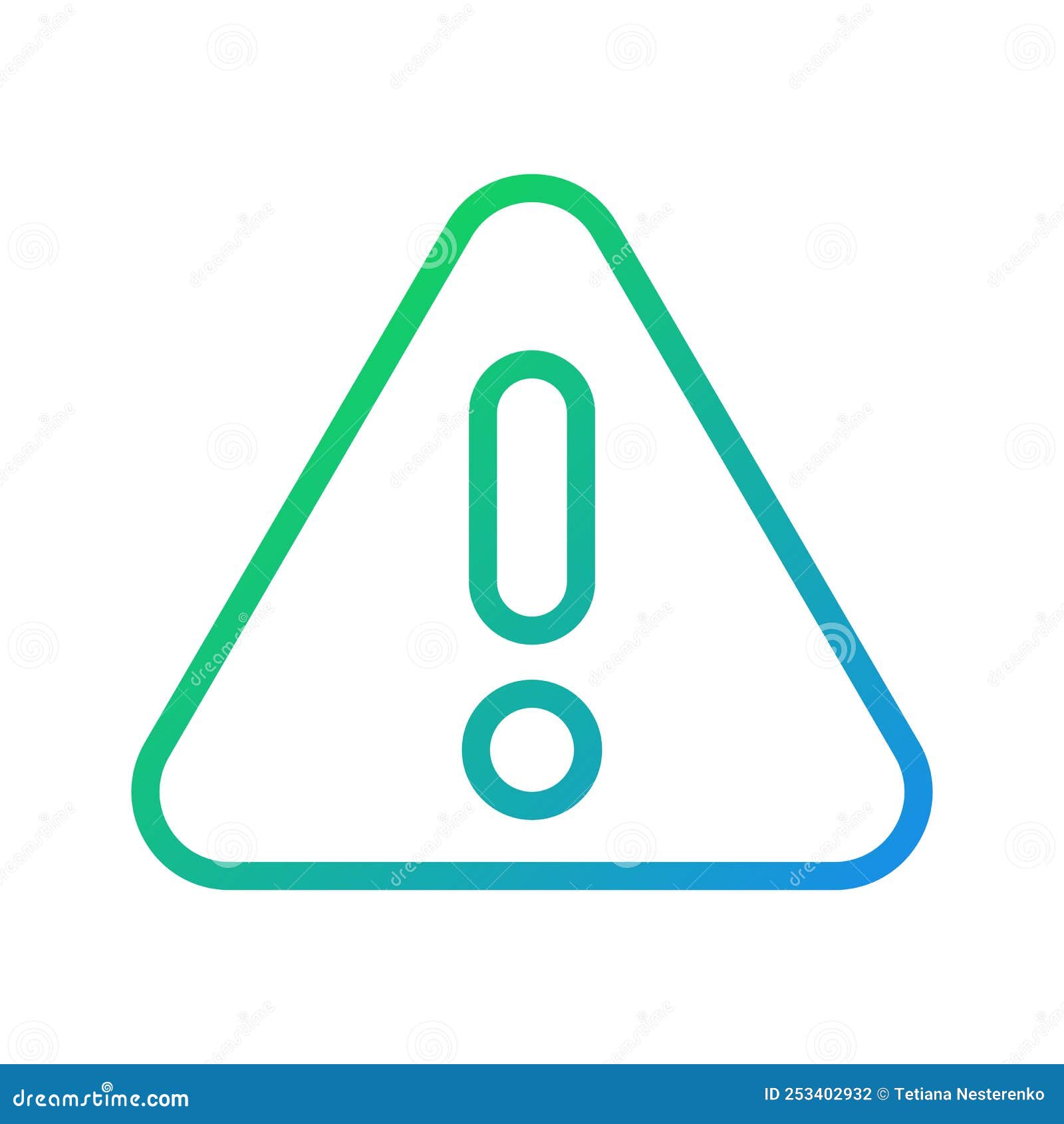 Warning Red Pixel Perfect Gradient Linear Vector Icon Stock Vector ...