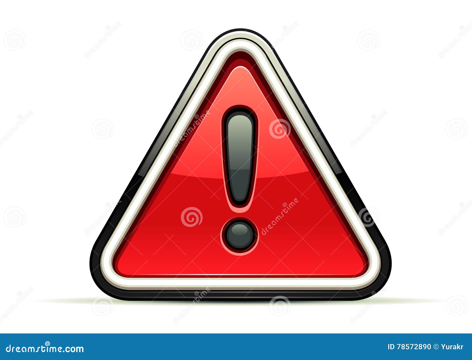 Warning red sign stock vector. Illustration of failure - 78572890