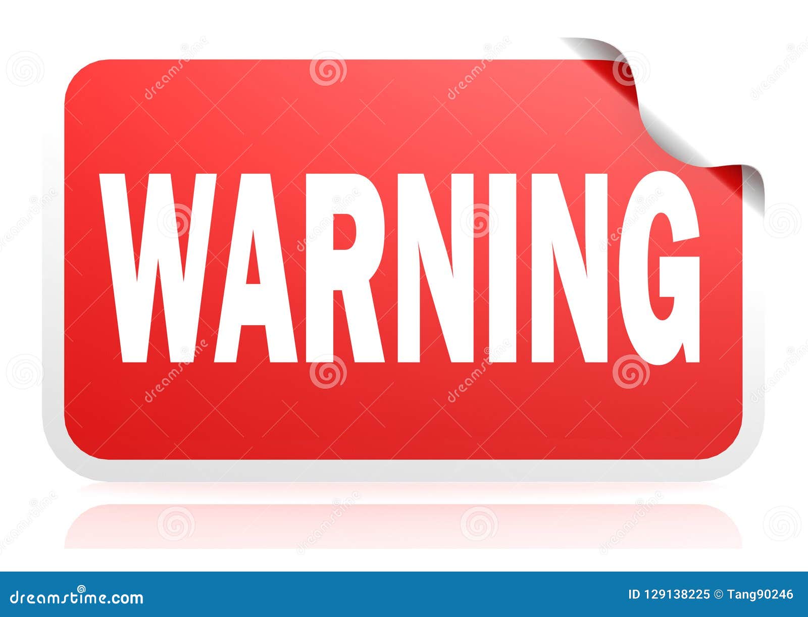 Warning red square banner stock illustration. Illustration of ...